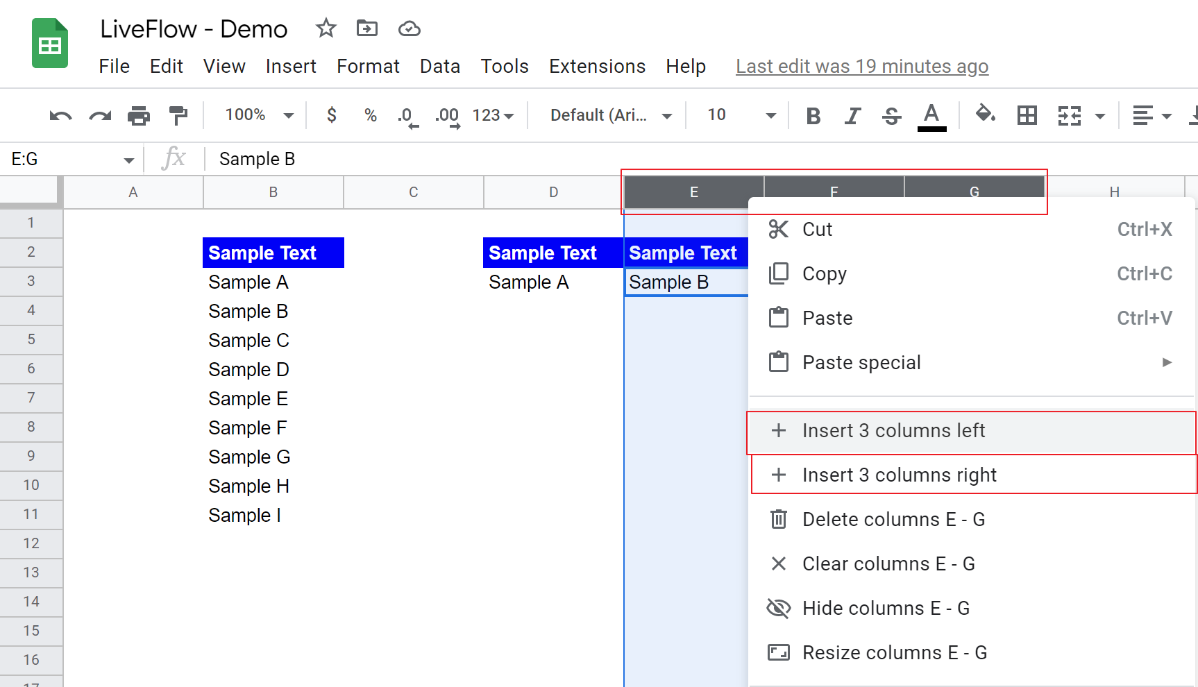 How To Insert Multiple Columns In Google Sheets LiveFlow